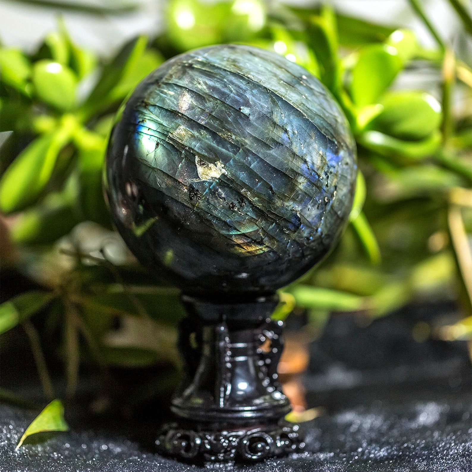 Natural Labradorite Sphere Labradorite Ball Crystal Sphere | Etsy