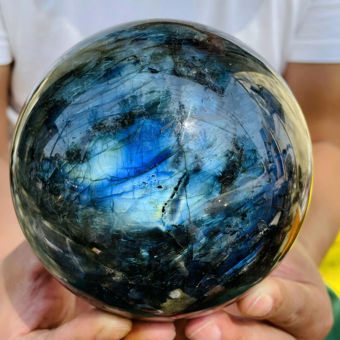 Natural Labradorite Sphere Labradorite Gemstone Ball Crystal Sphere ...