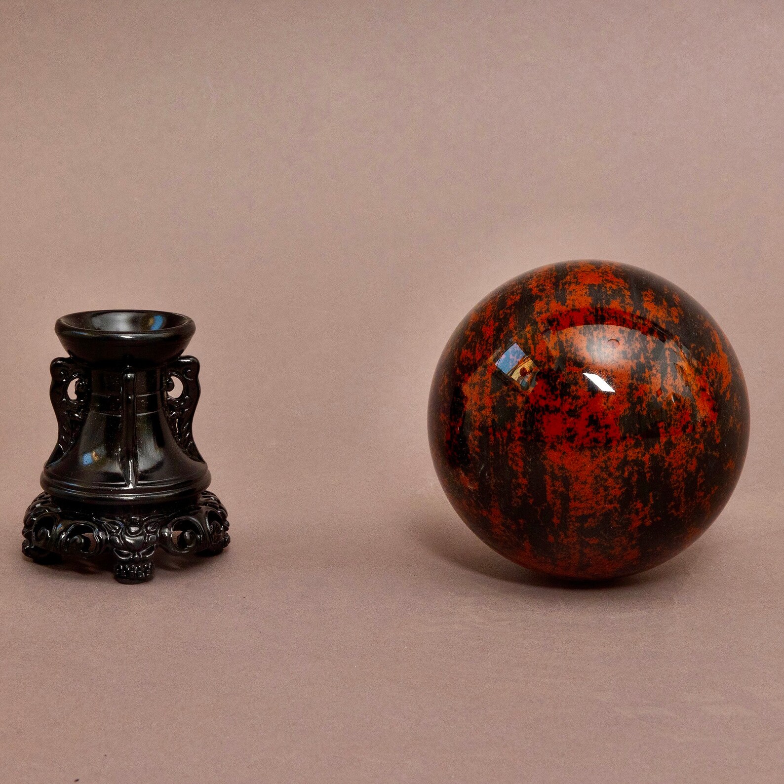 Natural Red Mahogany Obsidian Sphere Obsidian Ball Crystal Sphere 100mm ...