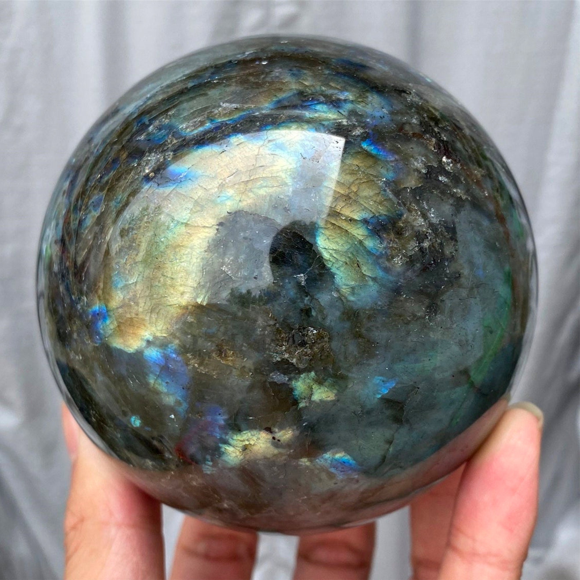 Natural Labradorite Sphere Labradorite Ball Crystal Sphere | Etsy