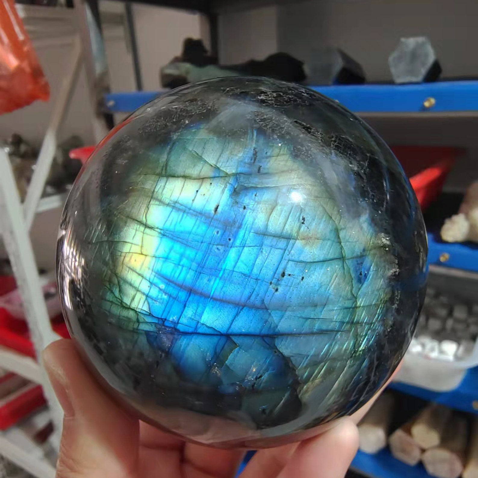 Natural Labradorite Sphere Labradorite Gemstone Ball Crystal - Etsy