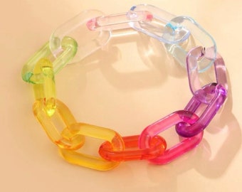 Rainbow Chain - Etsy