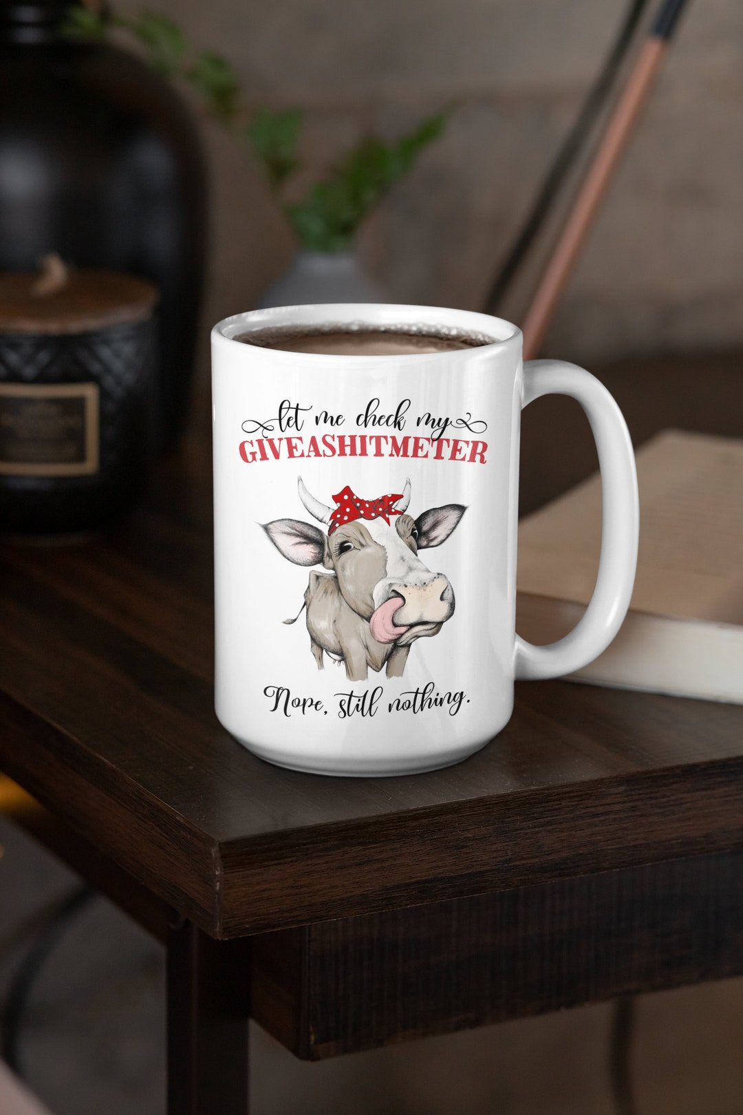 15 Oz Mug-give a Shit Meter - Etsy