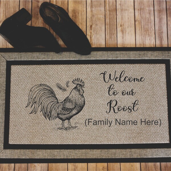 Rooster Decor Mat - Etsy