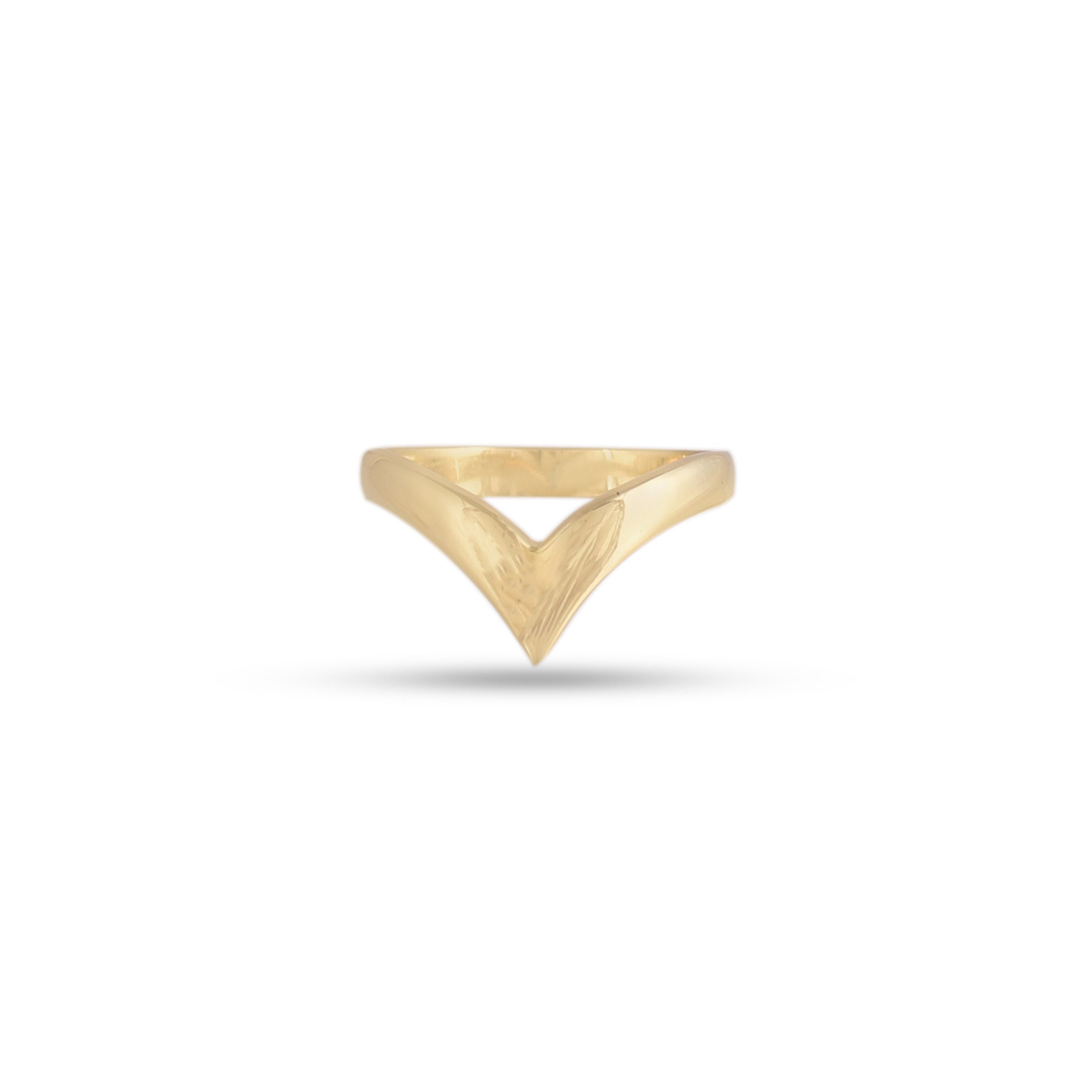 V Brass Ring/ V Golden Ring/ V Brass Rings/ Chevron Brass Ring/ Chevron ...