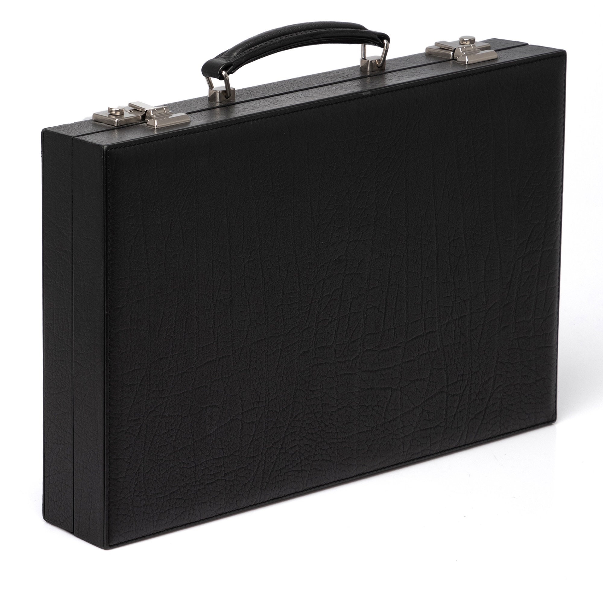 Large Size Black Leather Backgammon Set & Premium Suitcase - Etsy