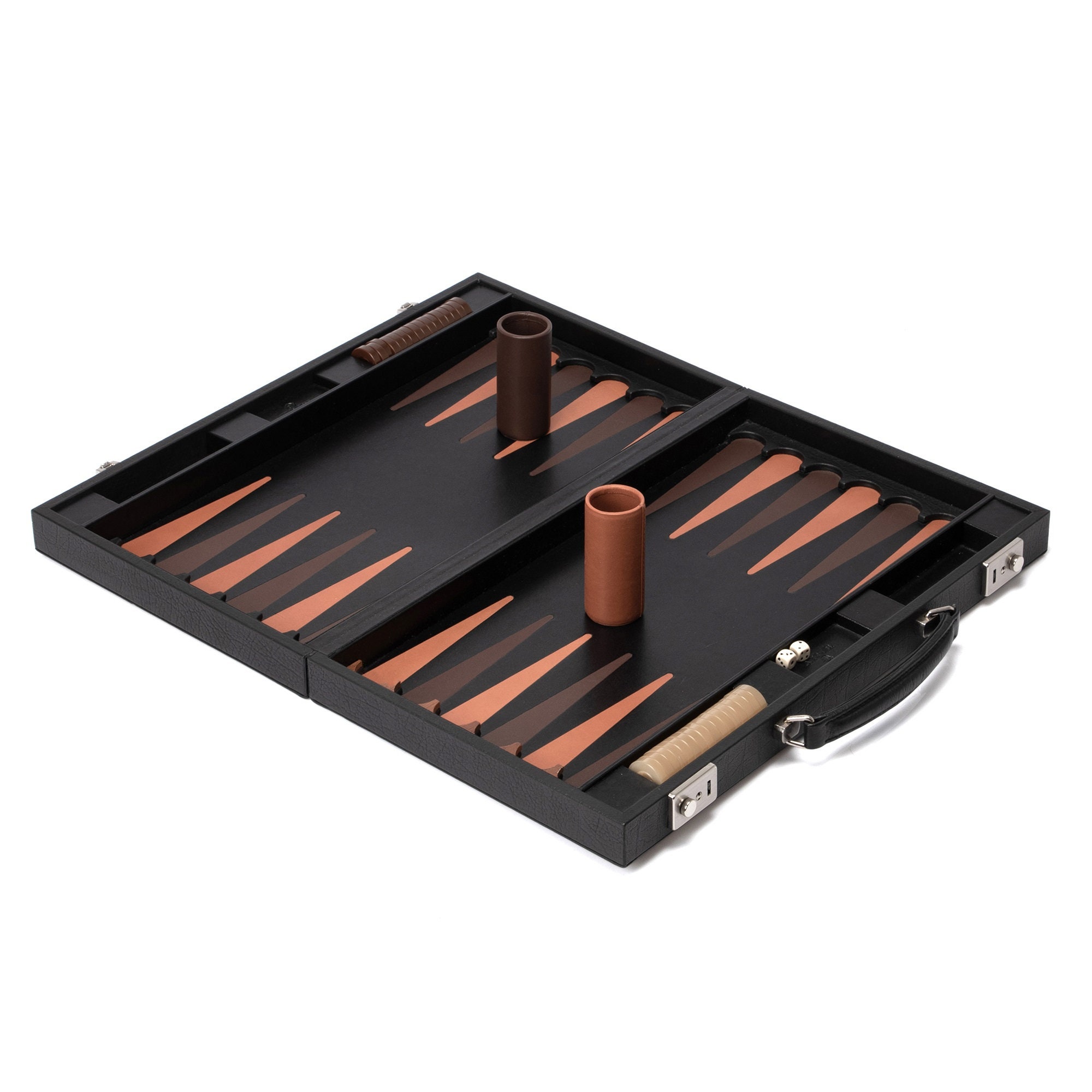 Large Size Black Leather Backgammon Set & Premium Suitcase - Etsy