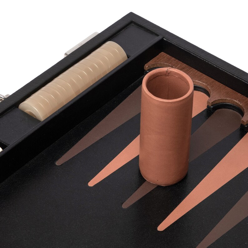 Large Size Black Leather Backgammon Set & Premium Suitcase - Etsy