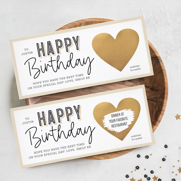 Scratch off Birthday Card - Etsy