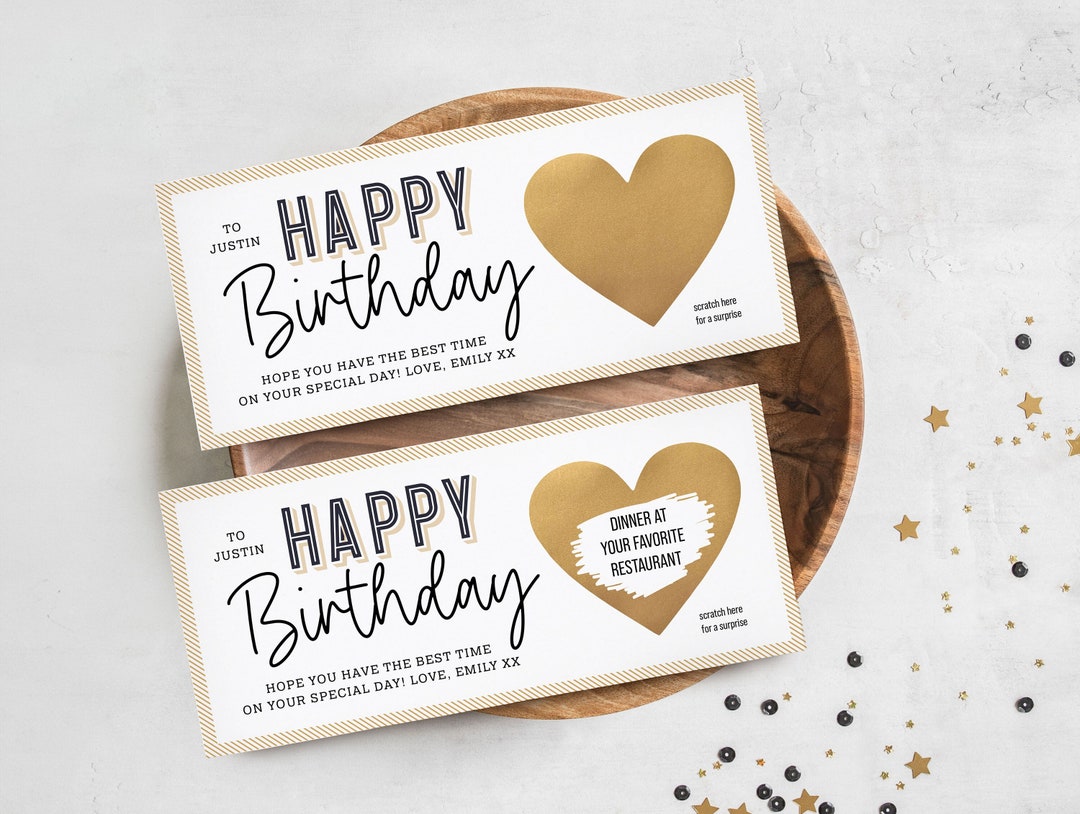 Personalized Birthday Gift, Surprise Gift, Scratch Off, Gift for Him or ...
