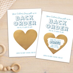 Funny Fathers Day Scratch off Pregnancy Announcement Card, You're Gift ...