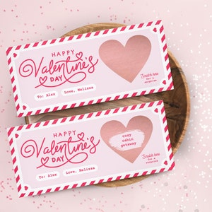 Surprise Valentines Day Gift Voucher, Personalized Gift, Scratch Off ...