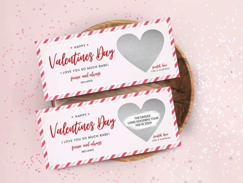 Surprise Valentines Day Gift Voucher, Personalized Gift, Scratch Off ...
