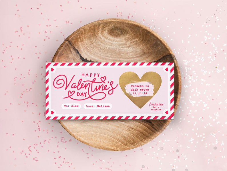 Surprise Valentines Day Gift Voucher, Personalized Gift, Scratch Off ...
