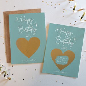 Personalized Birthday Scratch off Card, Birthday Surprise, Retro Colors ...