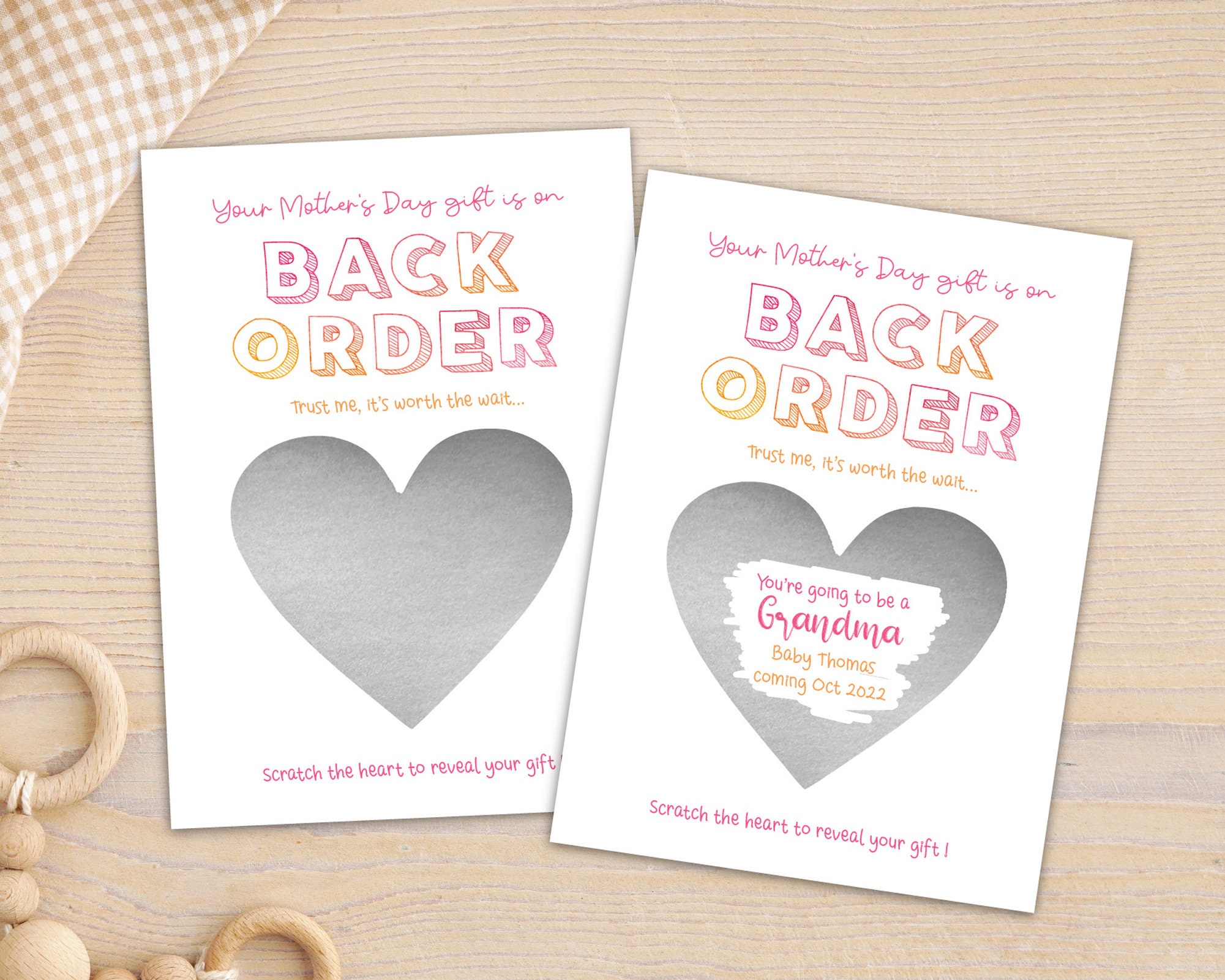 Funny Mother’s Day Scratch off Pregnancy Announcement Card, You're Gift ...