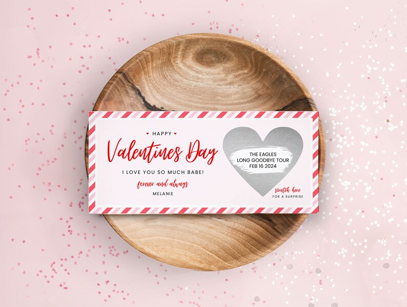 Surprise Valentines Day Gift Voucher, Personalized Gift, Scratch Off ...