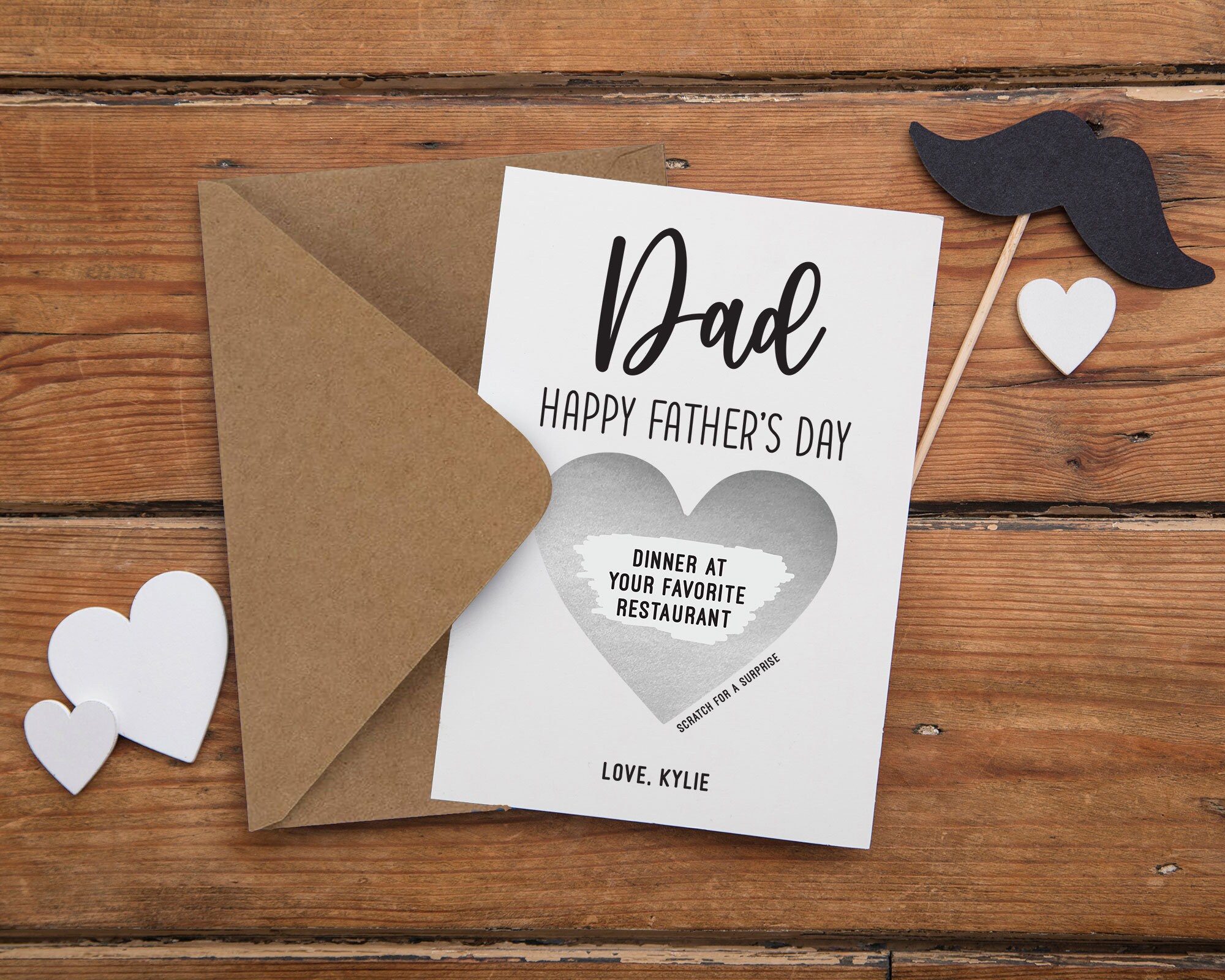 Personalized Father's Day Scratch off Card Father's - Etsy