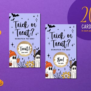 Halloween Scratch off Game Cards – 20 Pack – Trick or Treat Party ...