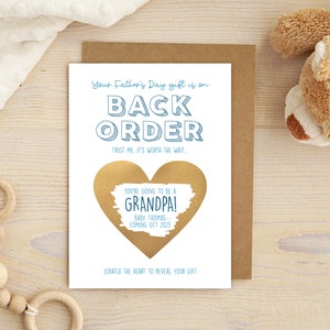 Funny Father’s Day Scratch off Pregnancy Announcement Card, You're Gift ...