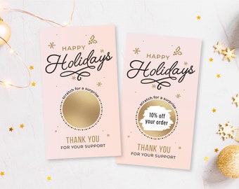 Scratch off Custom Logo Thank You Cards, Small Business Thank You Cards ...