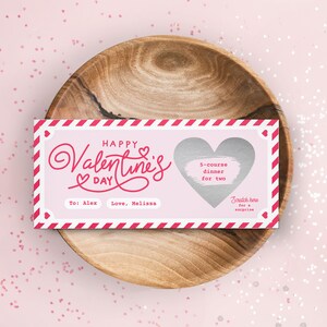 Surprise Valentines Day Gift Voucher, Personalized Gift, Scratch Off ...