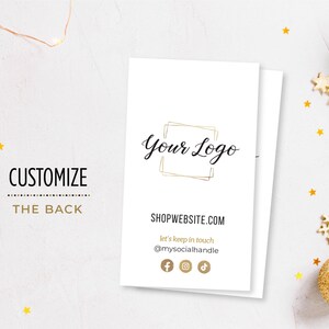 Happy Holidays, Scratch off Custom Logo Thank You Cards, Small Business ...