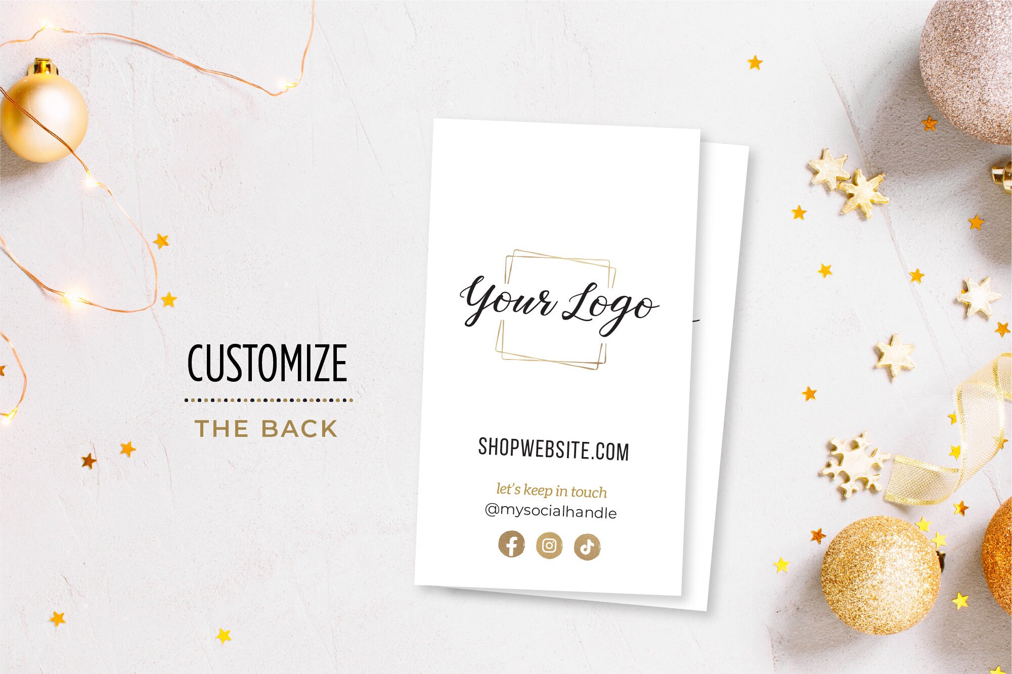 Happy Holidays, Scratch off Custom Logo Thank You Cards, Small Business ...