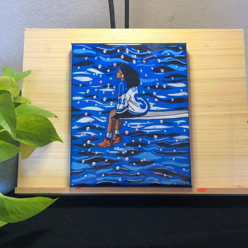 SZA Album Cover SOS Resin Dipped ORIGINAL Acrylic Painting - Etsy
