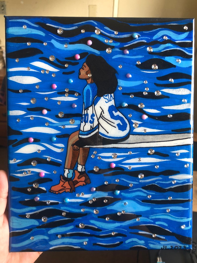 SZA Album Cover SOS Resin Dipped ORIGINAL Acrylic Painting - Etsy
