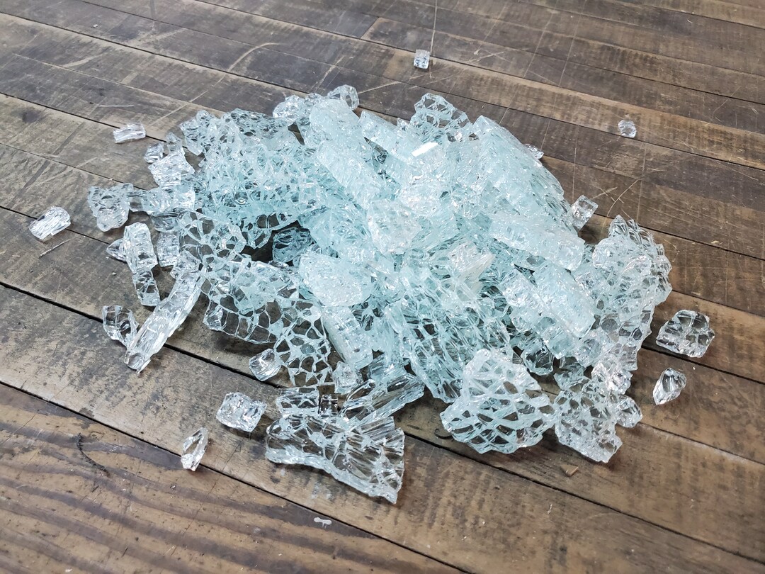 5 LBS Broken Shattered Tempered Glass Pieces for Crafting (3/8" Thick ...