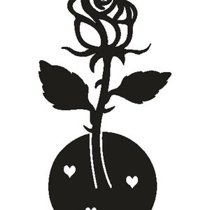 DXF File Digital Download for Standing Metal Rose (this is Only a File ...