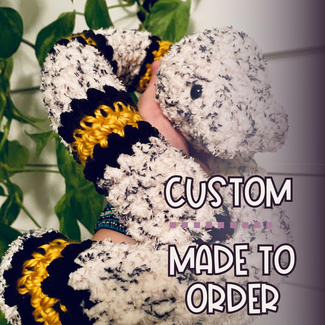 Custom Made to Order Crochet Snake Stuffed Animal, Handmade Gift, Snake ...