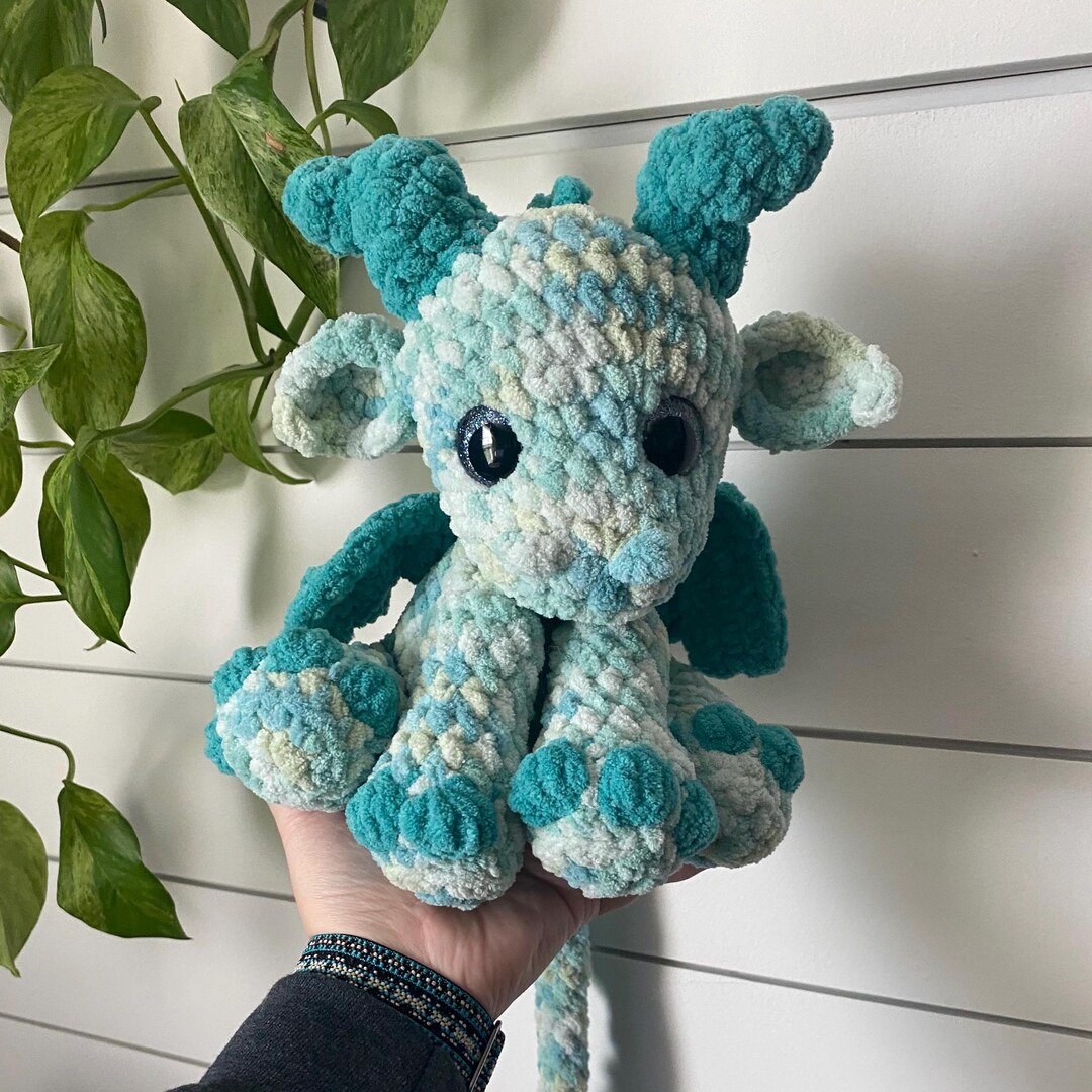 Ready to Ship Crochet Dragon - Handmade Gift - Soft and Cuddly Dragon ...
