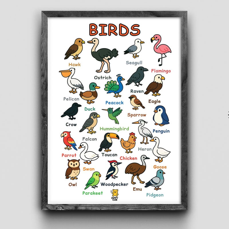 Bird Art Poster - Etsy