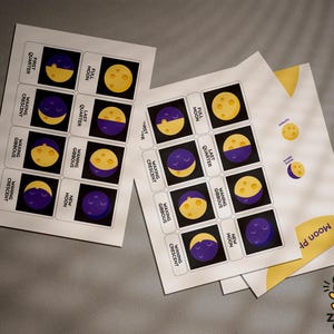 Moon Phases Flashcards – Montessori-inspired 3-part Cards & Posters ...