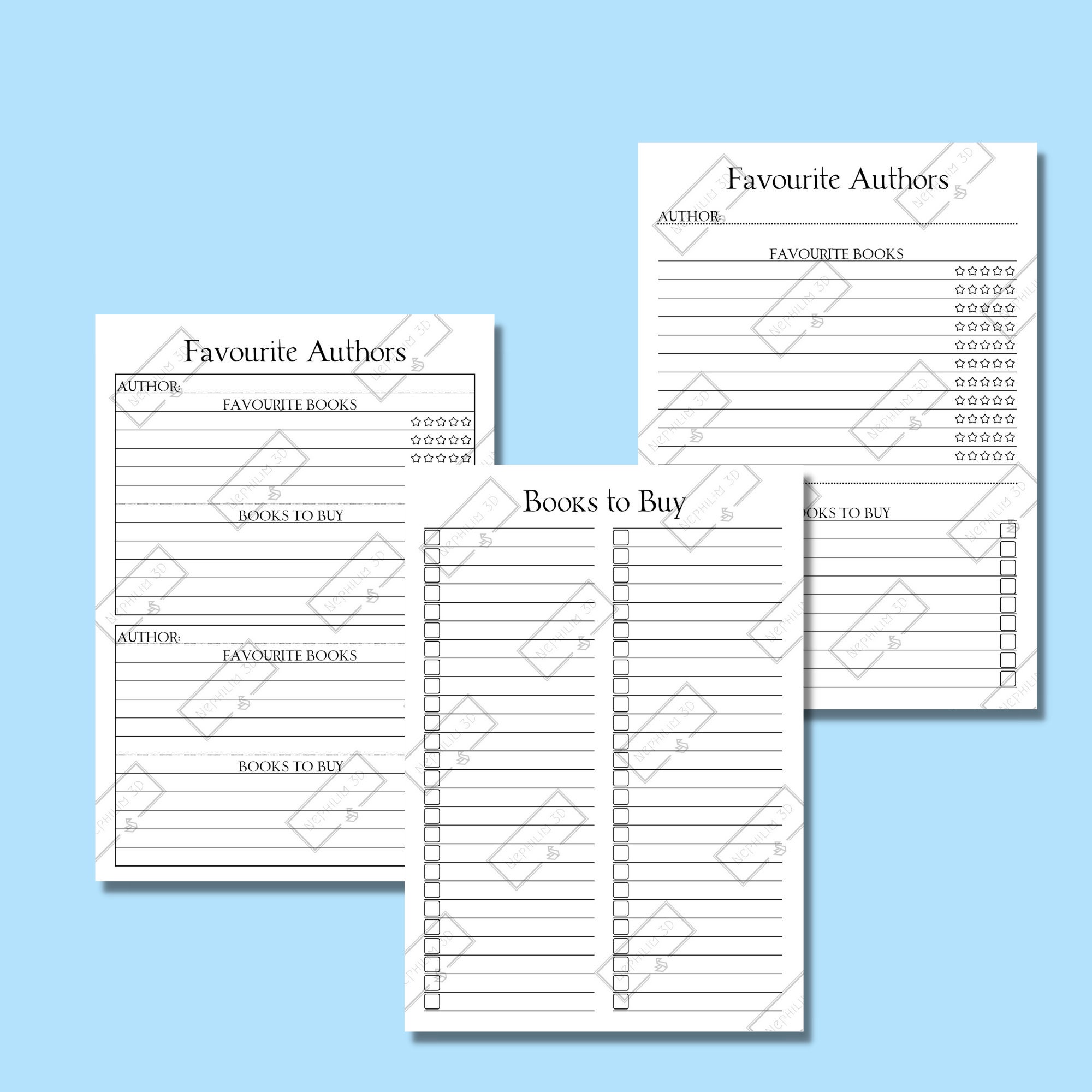 Reading Planner Printable Reading Journal Book Planner Reading Log Book ...