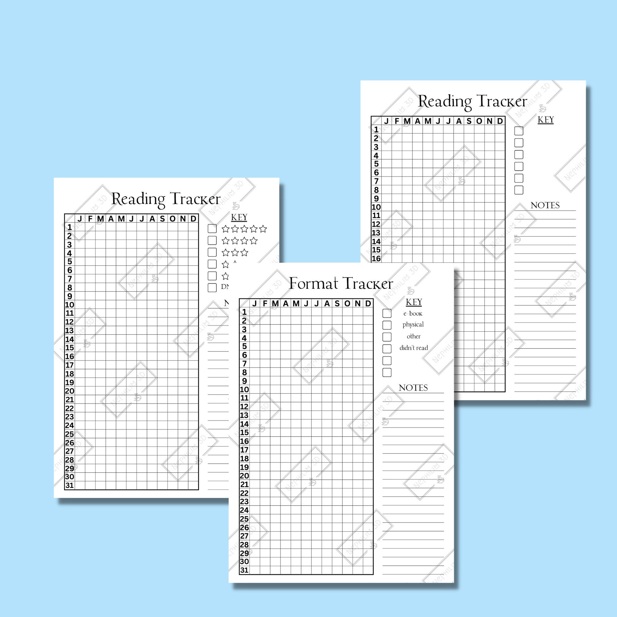 Reading Planner Printable Reading Journal Book Planner Reading Log Book ...