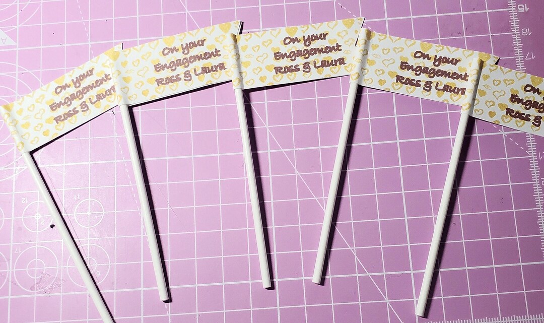 Custom Cupcake Flags: Personalized Party Decorations (12 Pack) - Etsy