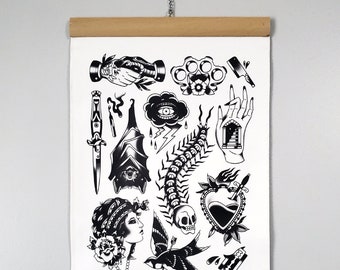Traditional Tattoo Flash | Etsy