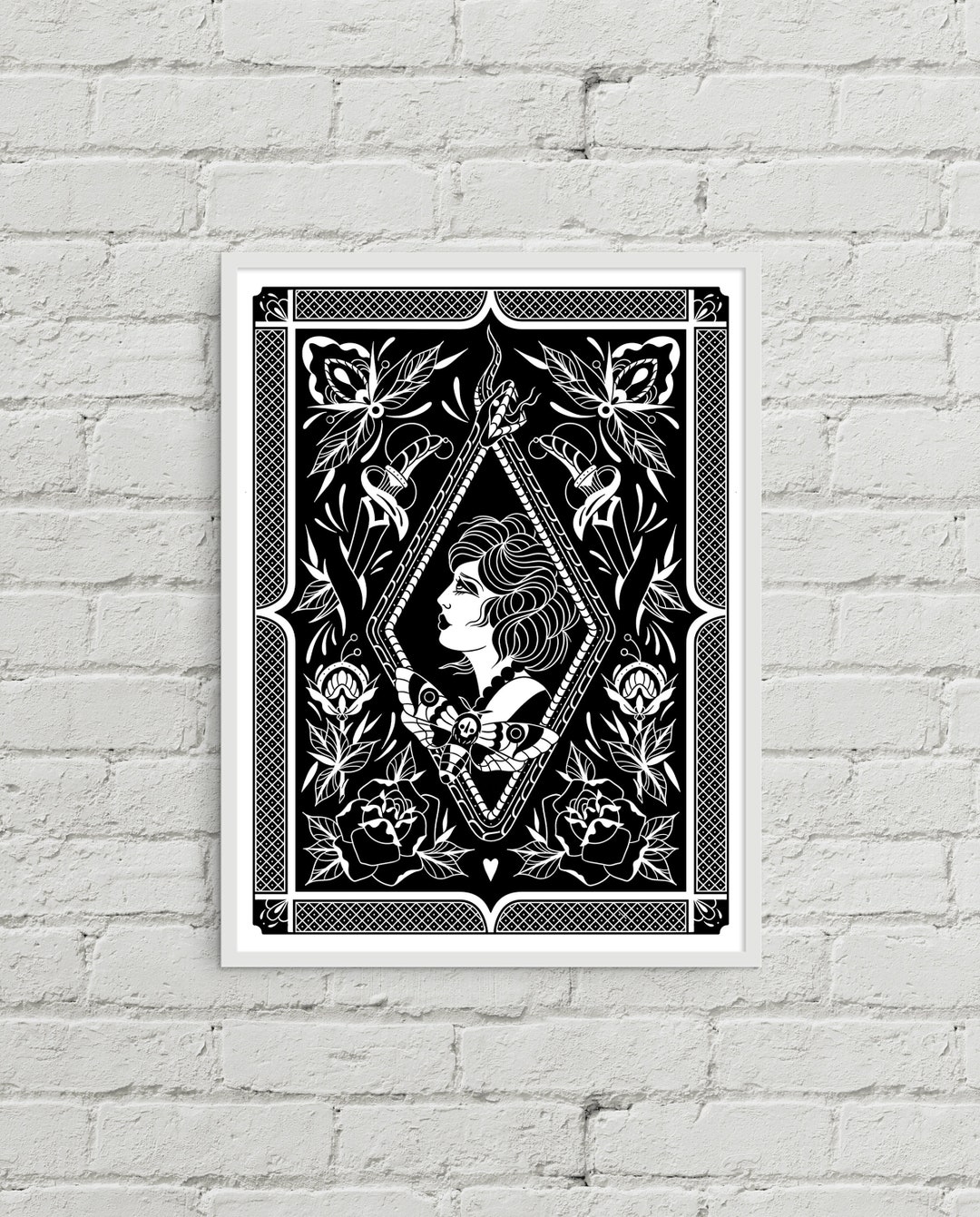 Mourning, Lady Head, Death, Daggers, Rot Iron Co., Traditional Tattoo ...