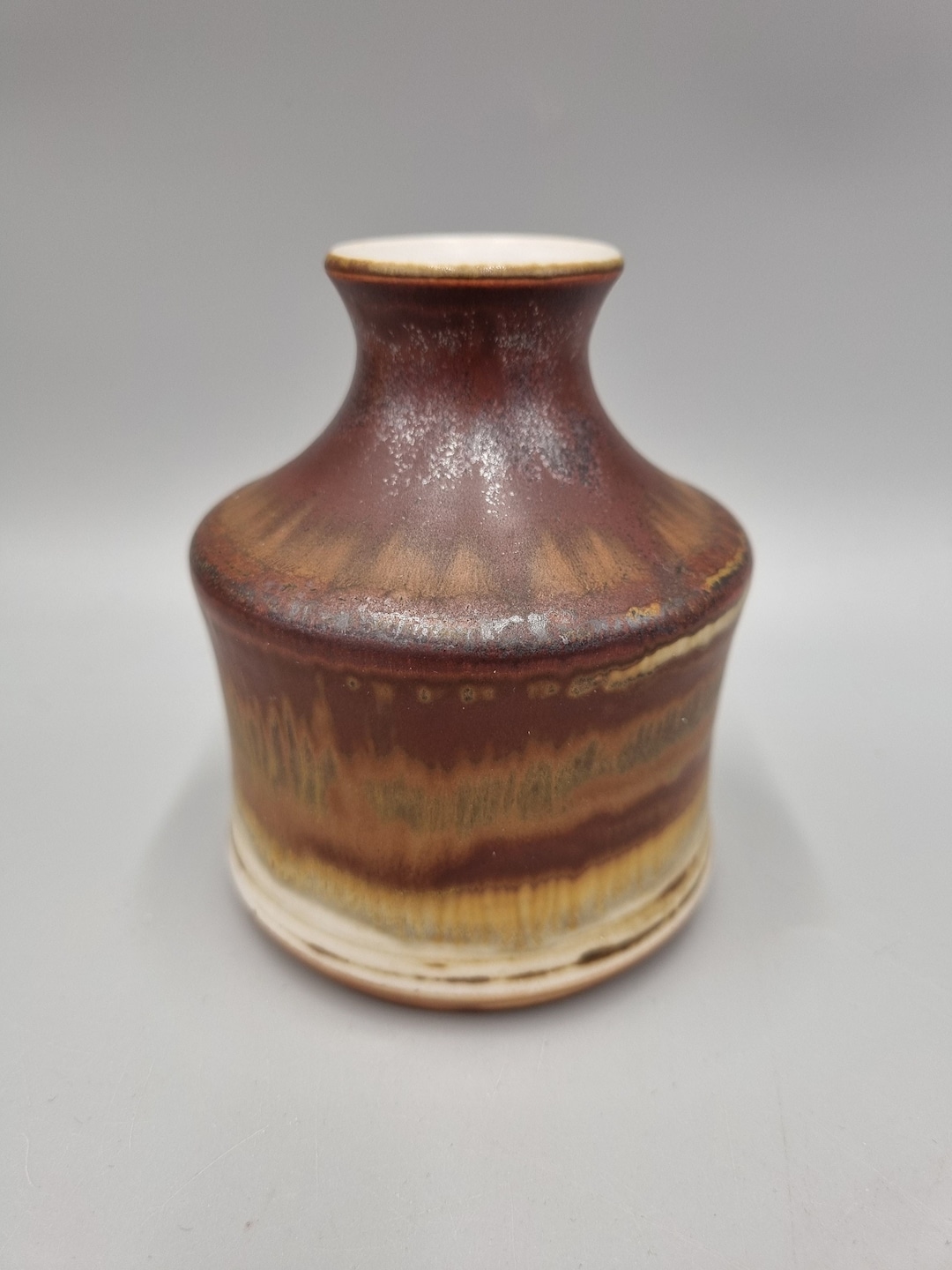A Studio Pottery Stoneware Short Cylinder Vase From Hoganas Keramik ...