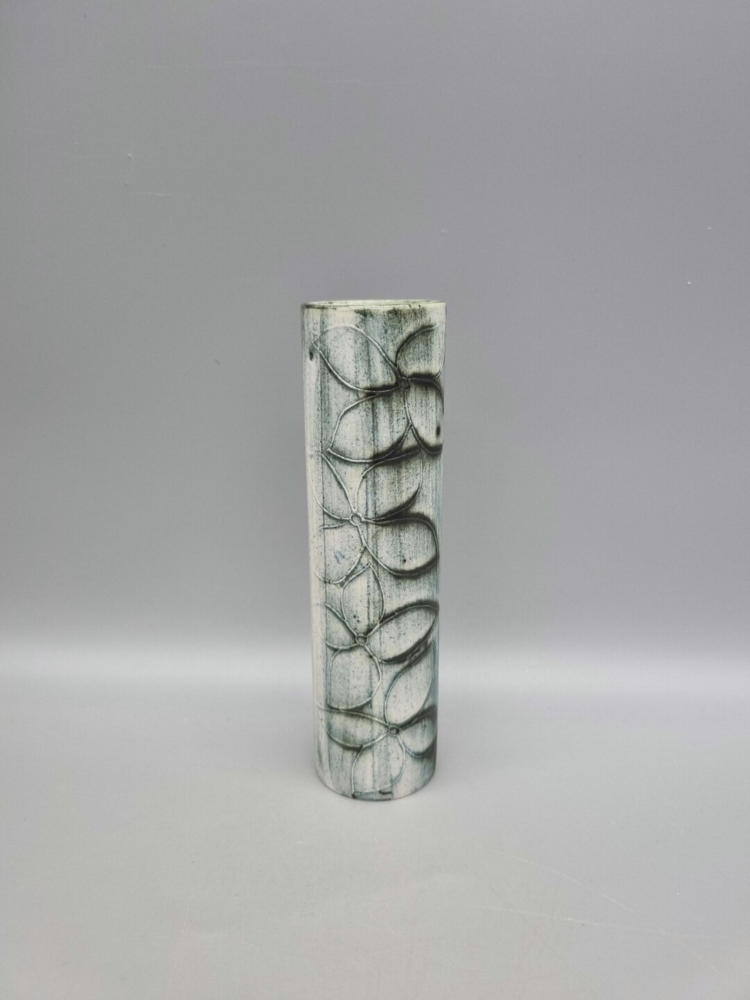 A Vintage Carn Studio Pottery Vase With Flower Decoration by John ...