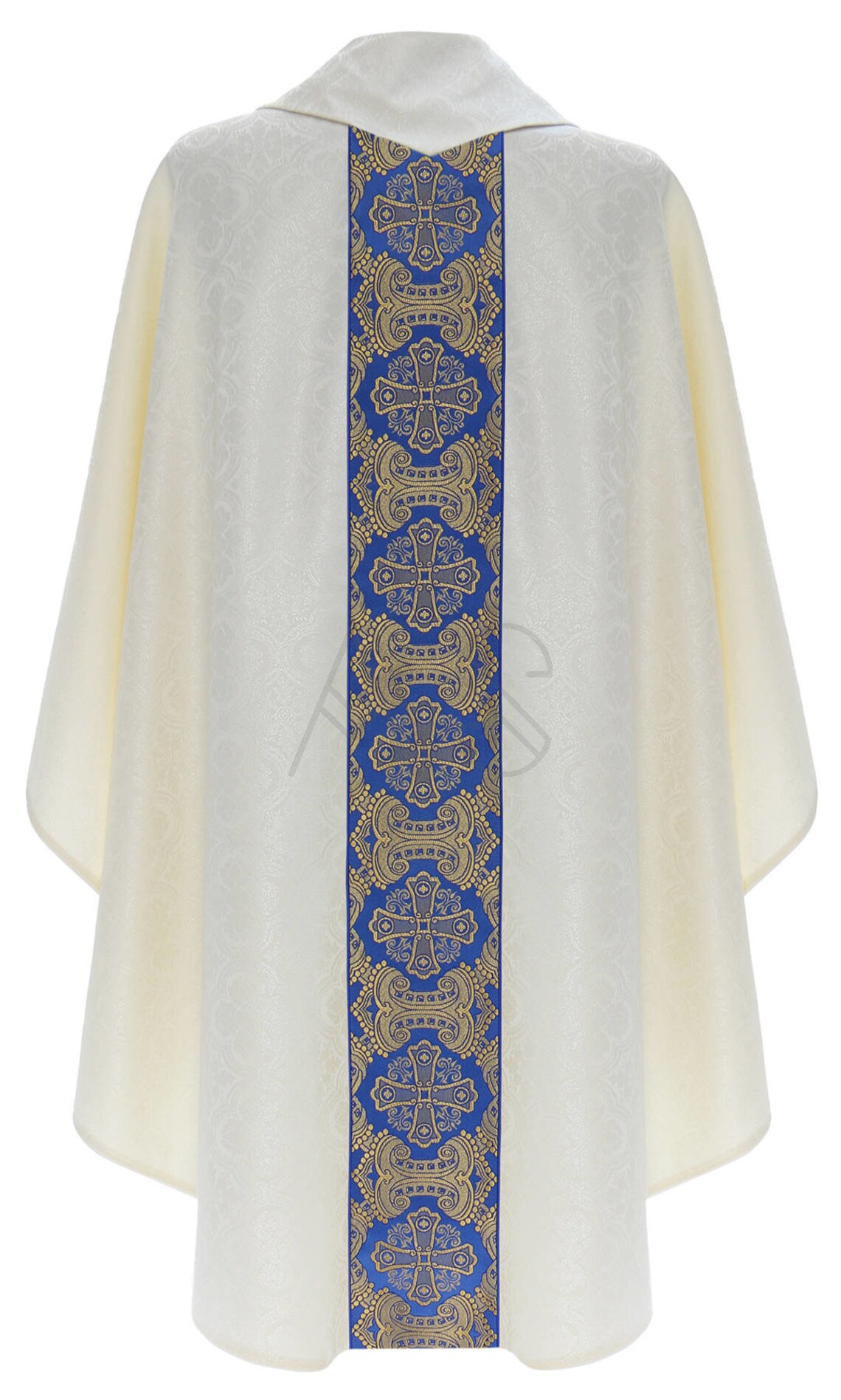 Cream/blue Marian Chasuble With Matching Table Made of High Quality ...