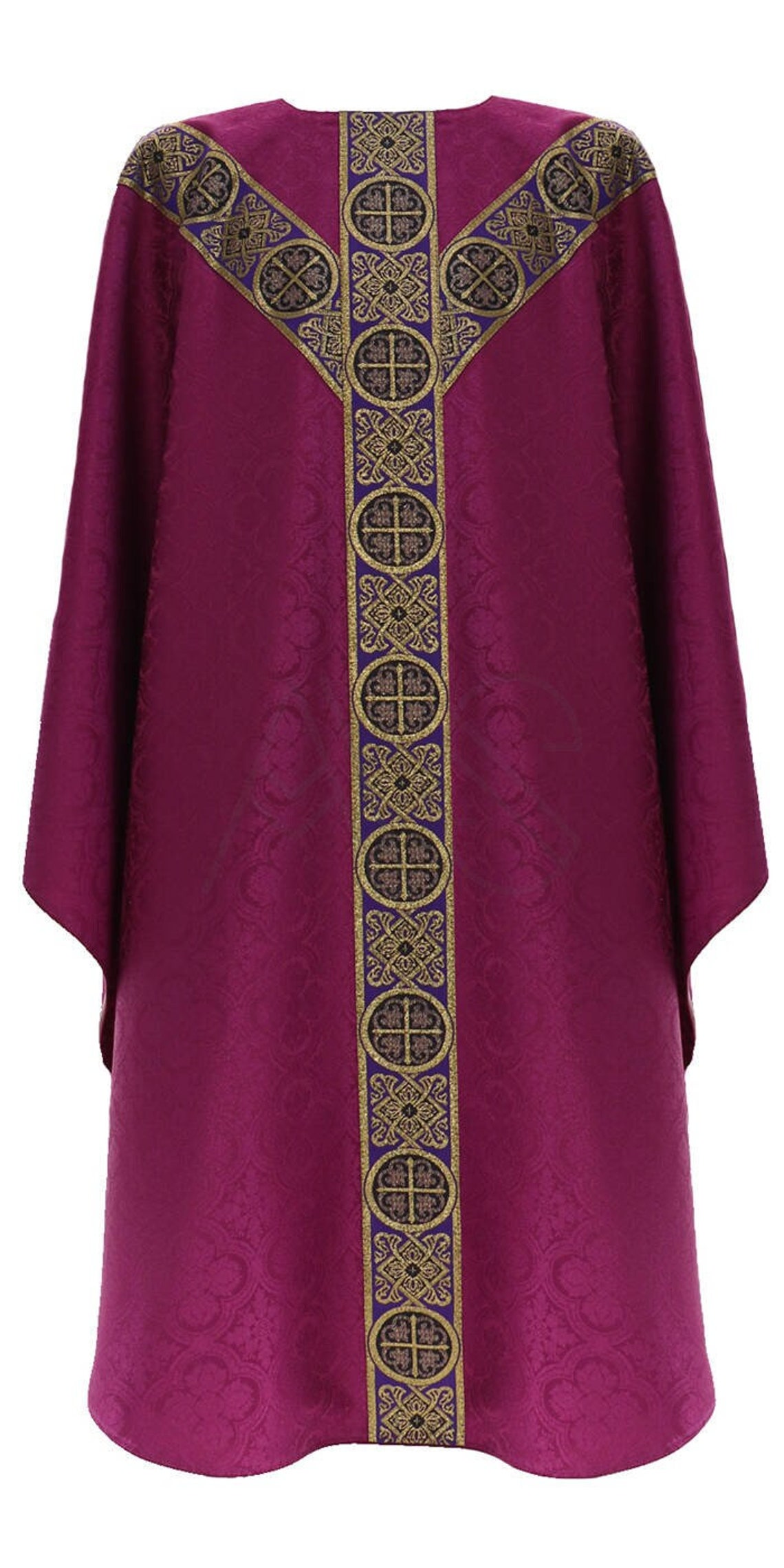 Semi Gothic Chasuble With Matching Table - Color Roman Purple - Etsy