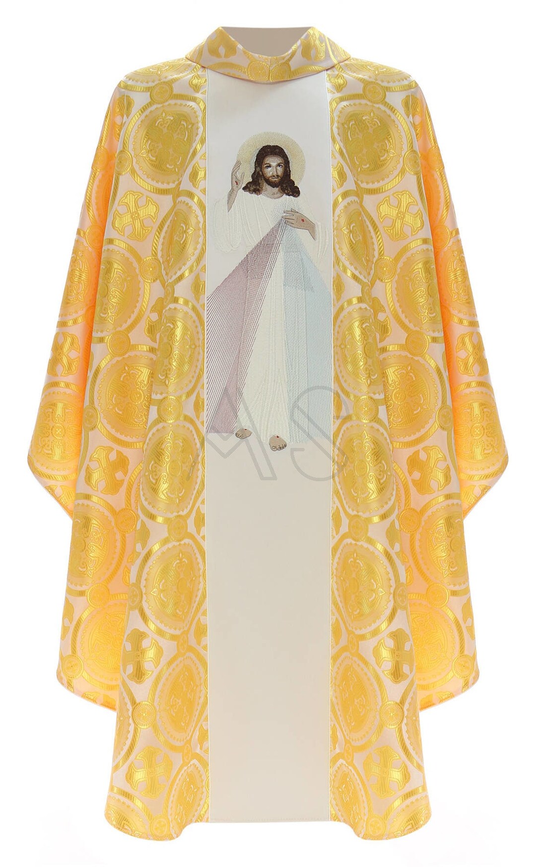 Gothic Chasuble "the Divine Mercy" With Matching Table - Made of Gold ...
