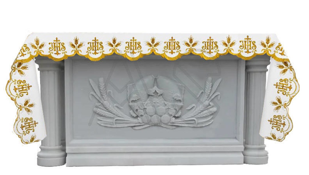 Altar Cloth With Embroidered IHS - Etsy