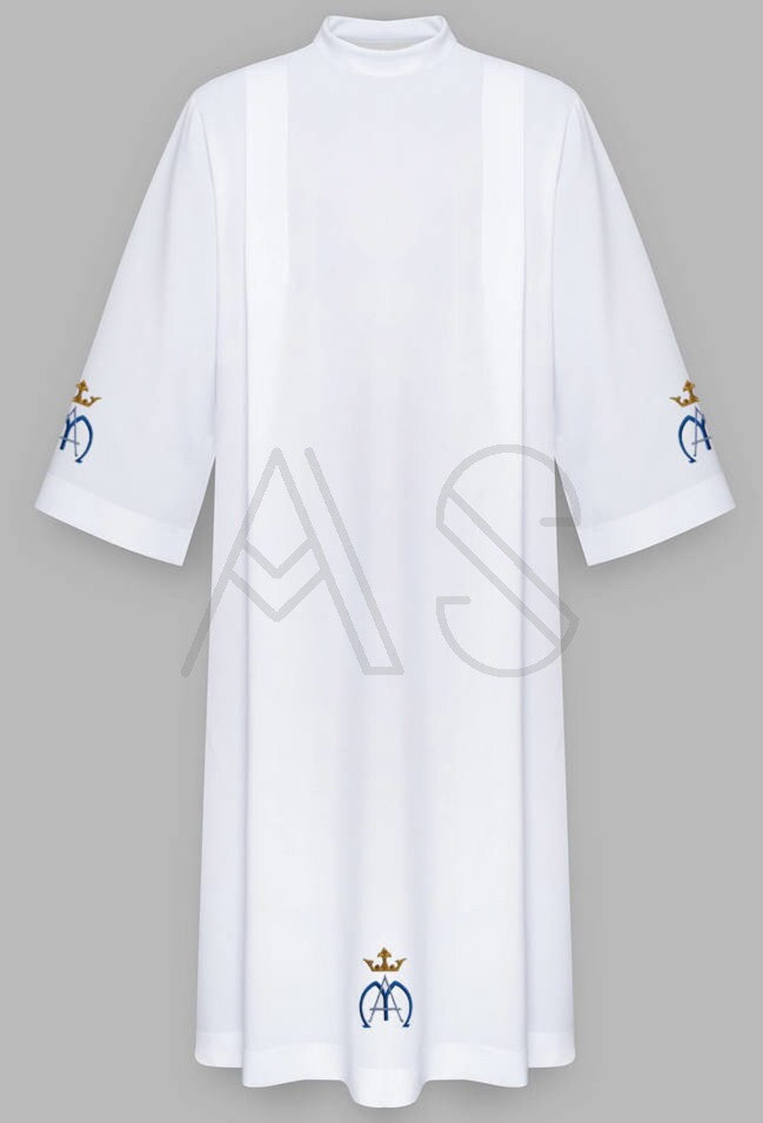 White Alb With Embroidered Marian Symbol "m" - Etsy
