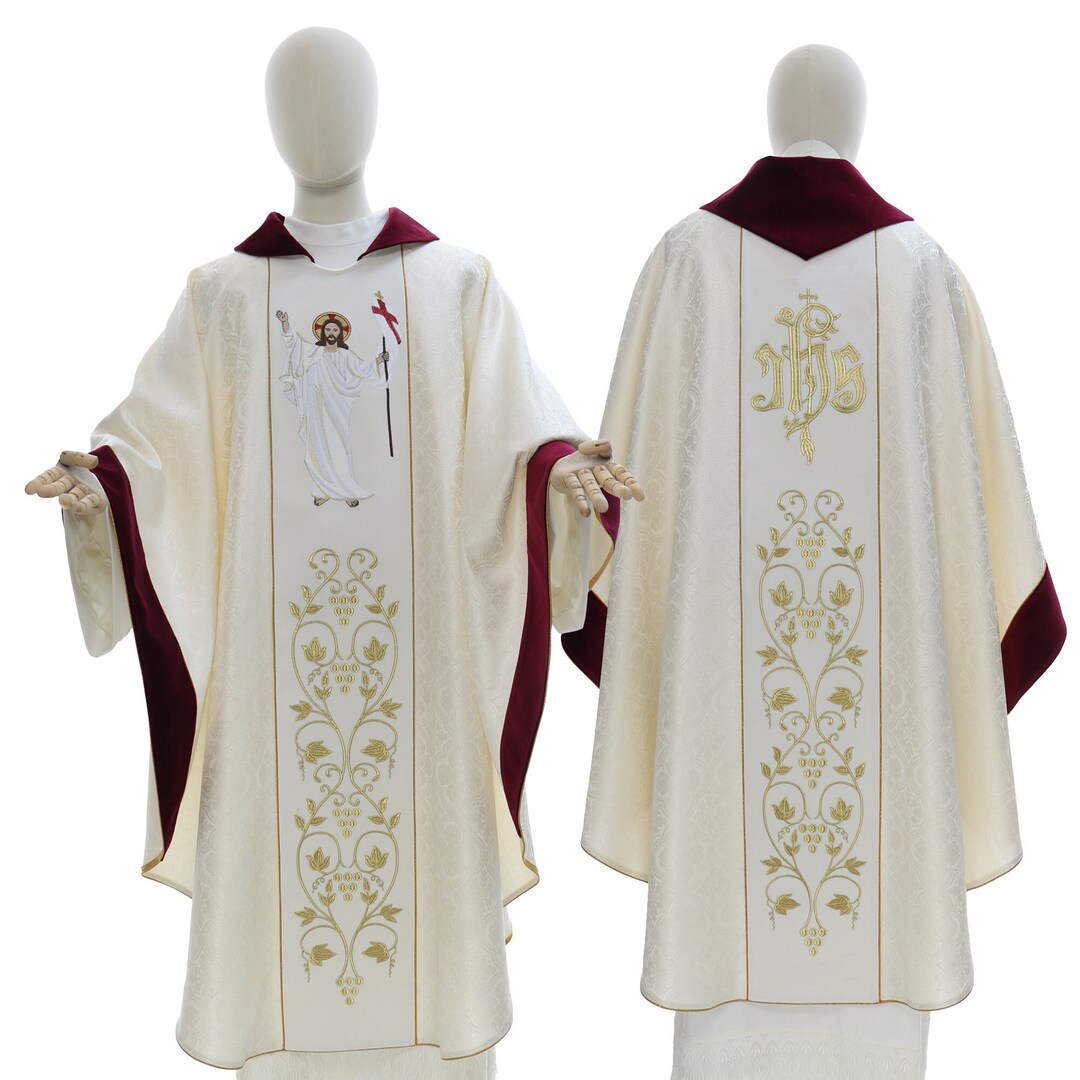 Gothic Chasuble With Table "jesus is Risen", Propose for Easter - Etsy