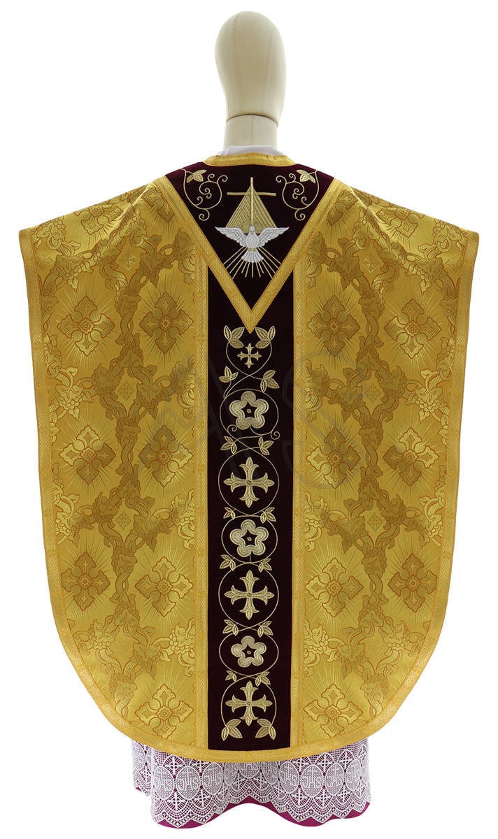 Gold Chasuble st. Philip Neri With Matching Stole, Maniple, Burse and ...